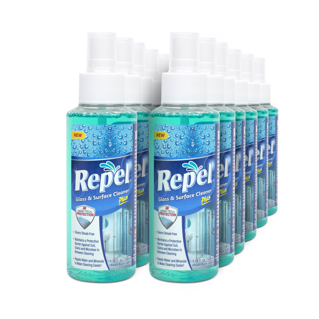 Repel Glass & Surface Cleaner- 3.38fl. oz - Case of 44 – Unelko Corporation