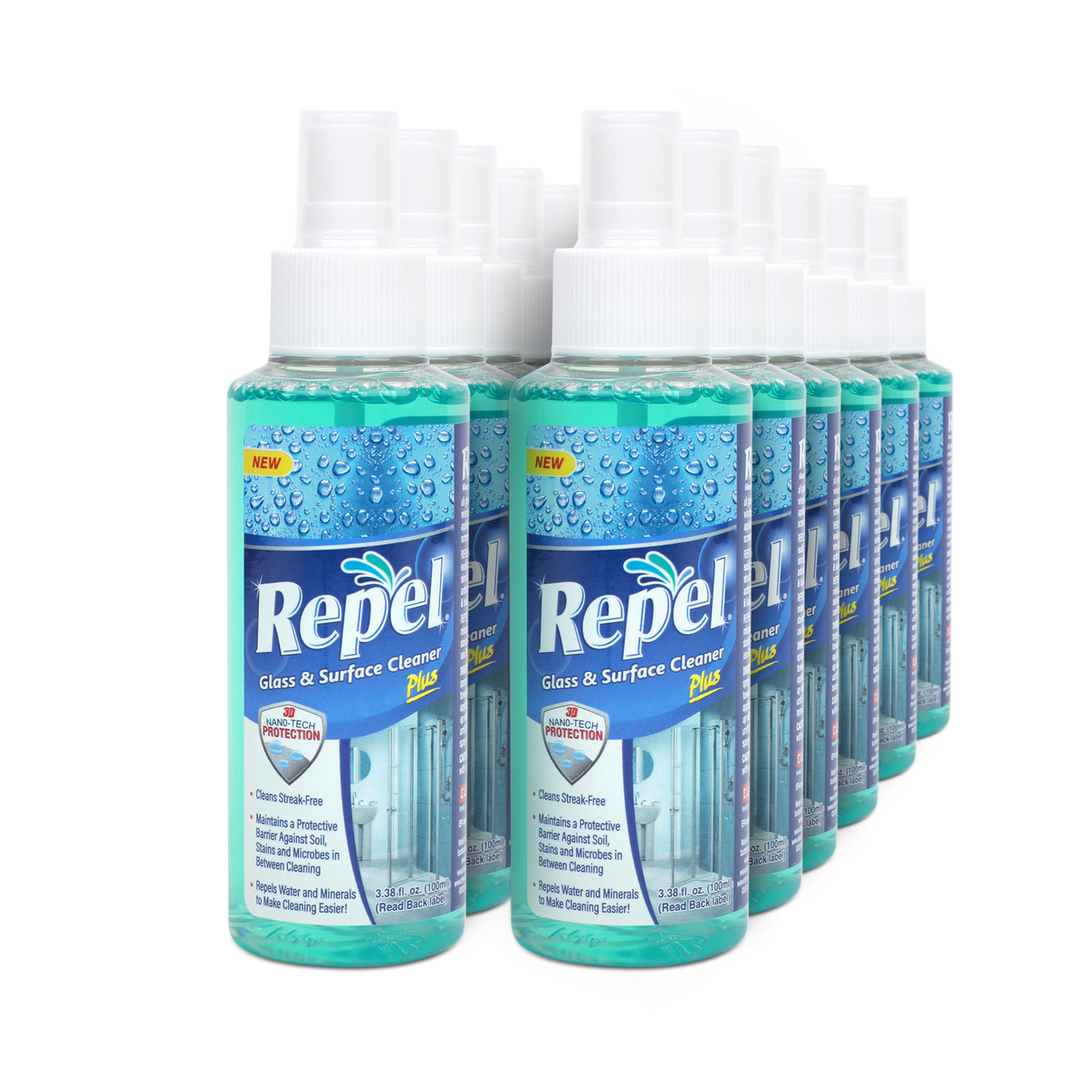 Repel Glass & Surface Cleaner- 3.38fl. oz - Case of 44 – Unelko Corporation